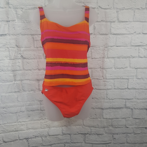 Speedo | Swim | Speedo 2 Piece Stripe Tankini Swimsuit Set | Poshmark